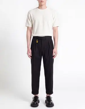 MANUEL RITZ Pants Size Virgin Wool, Elastane - Black
