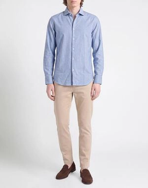MANUEL RITZ Shirt Size Cotton, Elastane - Blue