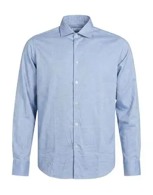 MANUEL RITZ Shirt Size Cotton, Elastane - Blue
