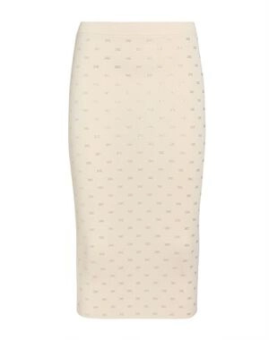 Elisabetta Franchi Midi Skirt Cream Size Viscose, Polyamide - White
