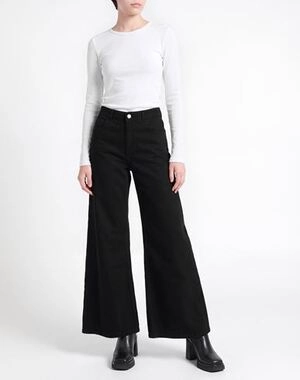 KAOS Wide-leg Cotton Jeans - Black