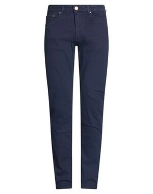 MANUEL RITZ Cotton Elastane Stretch Twill Pants - Blue