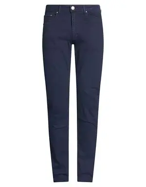 MANUEL RITZ Cotton Elastane Stretch Twill Pants - Blue