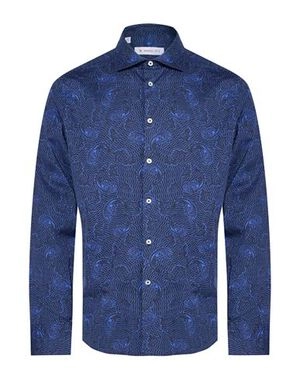 MANUEL RITZ Shirt Size Cotton, Elastane - Blue