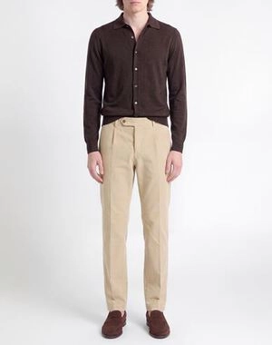 PAOLONI Pants Sand Size Cotton, Elastane - Beige