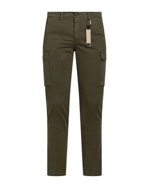 MANUEL RITZ Pants Camel Size Cotton, Elastane - Green