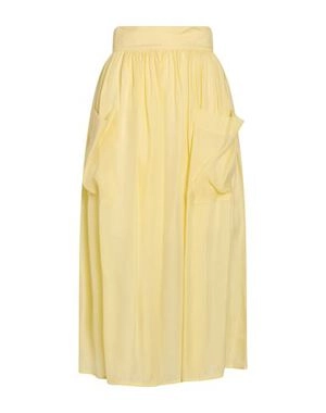 COMPAGNIA ITALIANA Midi Skirt Pastel Size Lyocell, Polyester, Cotton, Silk - Yellow
