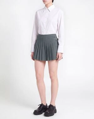 Sandro Pleated Flannel Skirt With Strap Detailing
