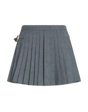 Sandro Pleated Flannel Skirt With Strap Detailing