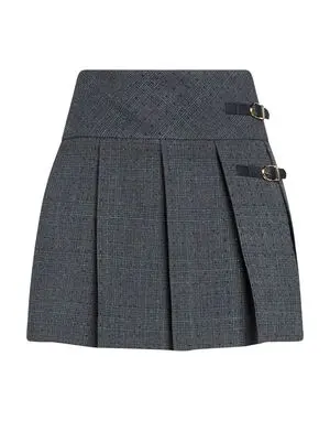 Sandro Pleated Glen Plaid Mini Skirt With Crystal Embellishments