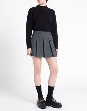 Sandro Pleated Glen Plaid Mini Skirt With Crystal Embellishments
