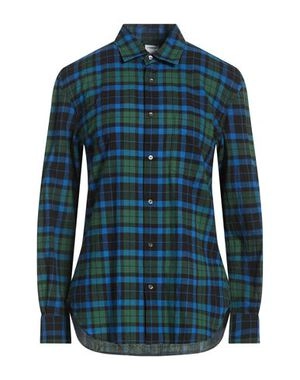 Aspesi Checked Cotton Shirt - Blue