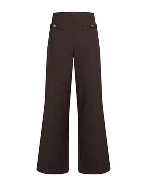 Sandro Pants Chocolate Size Polyester, Virgin Wool, Elastane - Brown