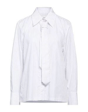 Sandro Striped Cotton Poplin Shirt With Embellishments - White