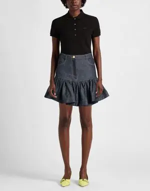 Sandro Flared Tiered Denim Skirt