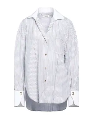 Sandro Cotton Poplin Striped Oversized Shirt
