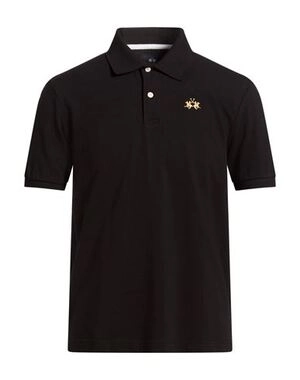 LA MARTINA Polo Shirt Military Size Cotton - Black