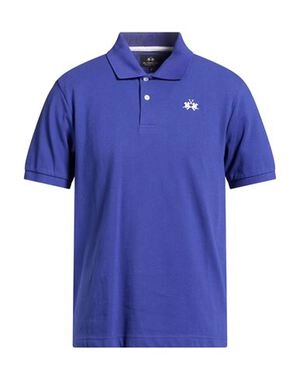 LA MARTINA Polo Shirt Military Size Cotton - Blue