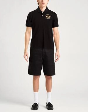 LA MARTINA Polo Shirt Size Cotton - Black