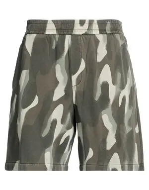 Armani Exchange Camouflage Print French Terry High Waisted Shorts