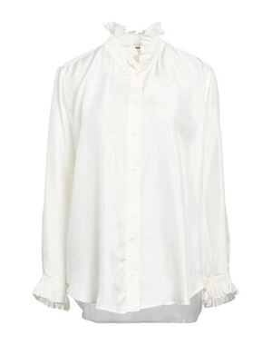 Sandro Silk Ruched Shirt - White