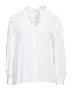 Sandro Ruched Silk Shirt - White