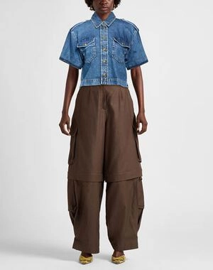 Sandro Denim Shirt With Appliqués