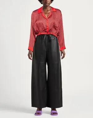 Sandro Viscose Printed Cropped Shirt