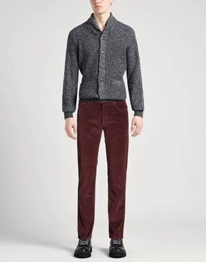 MOORER Pants Burgundy Size Cotton, Elastane