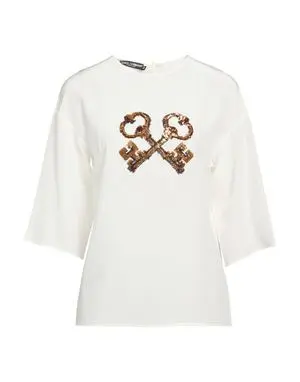Dolce & Gabbana Crepe T-shirt With Sequin Appliqu