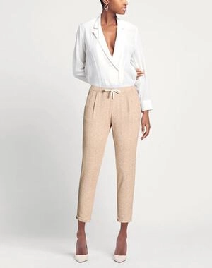 PUROTATTO Pants Sand Size Viscose, Wool, Polyester, Elastane