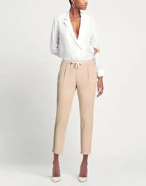 PUROTATTO Pants Sand Size Viscose, Wool, Polyester, Elastane