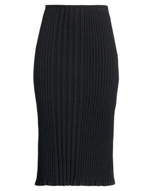TOD'S Midi Skirt Size Virgin Wool, Polyester - Black