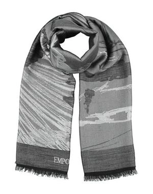 Emporio Armani Scarf Polyester, Virgin Wool, Modal - Grey