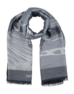 Emporio Armani Scarf Polyester, Virgin Wool, Modal - Navy