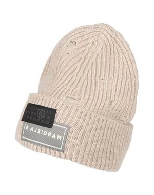 MAISON MARGIELA Ribbed Knit Beanie With Distressed Details