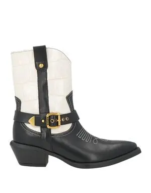 Pinko Calfskin Cowboy Ankle Boots