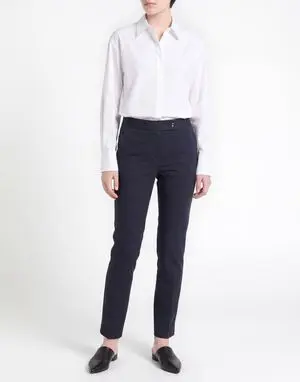 KAMPOS Tapered Viscose Blend Pants With Embroidered Logo