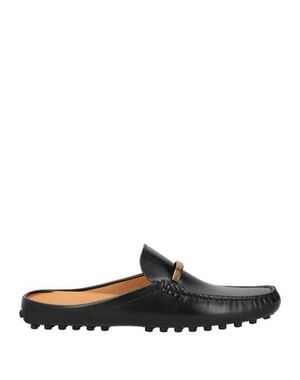 TOD'S Leather Embellished Mules - Black