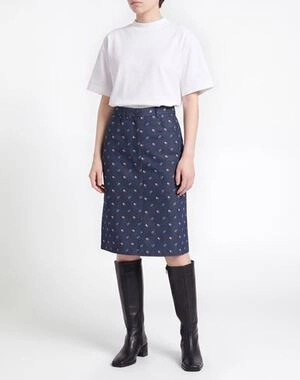 Paul & Joe Cotton-blend Jacquard Midi Skirt - Blue