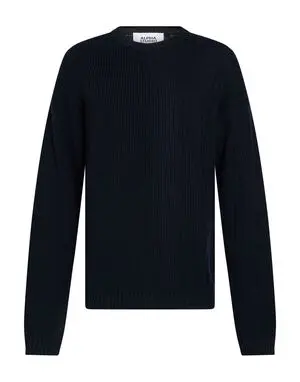 Alpha Studio Midnight Merino Wool Crewneck Sweater