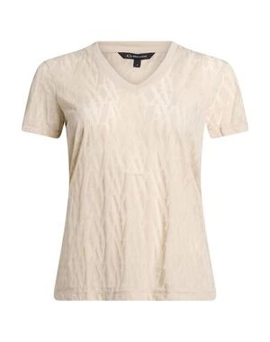 Armani Exchange Logo-print V-neck T-shirt - Beige