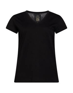Armani Exchange Cotton V-neck T-shirt - Black