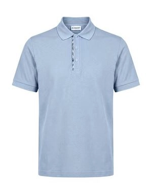 Burberry Polo Shirt Light Size Cotton - Blue