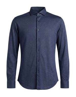 XACUS Man Shirt Midnight Blue Size 15 ¾ Cotton, Lyocell Midnight Blue