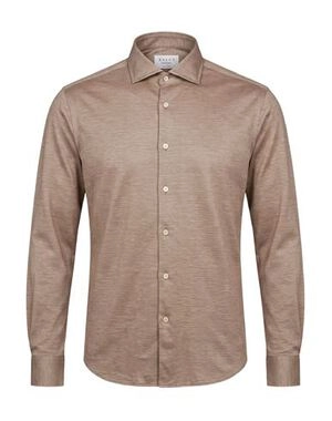 XACUS Man Shirt Khaki Size 15 ½ Cotton, Lyocell Khaki