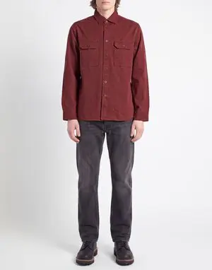 XACUS Shirt Burgundy Size Cotton