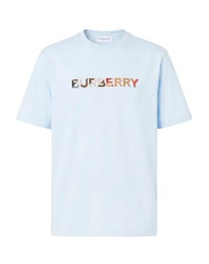 Burberry T-shirt Sky Size Cotton, Elastane - Blue