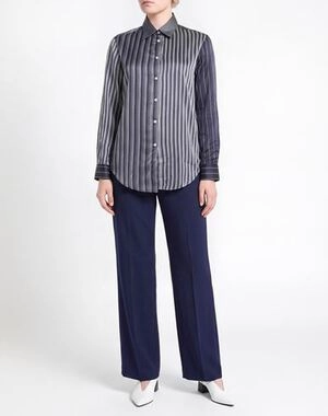 CAMICETTASNOB Viscose, Silk, And Elastane Striped Shirt