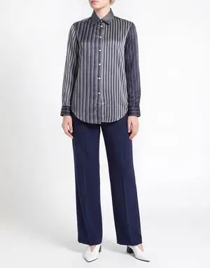 CAMICETTASNOB Viscose, Silk, And Elastane Striped Shirt